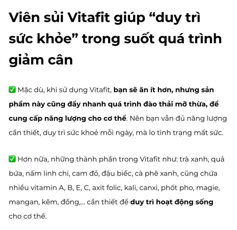 [SỰ THẬT] Vitafit có tốt không? Là thuốc gì? Giá bao nhiêu? Bán ở đâu? - Mẹ Đây Rồi